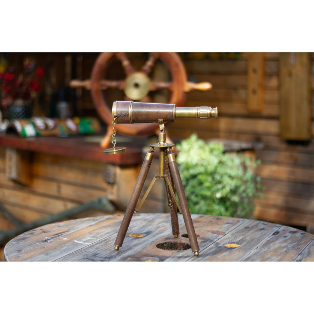 Leather Bound Desk Telescope, 27cm – Nauticalia